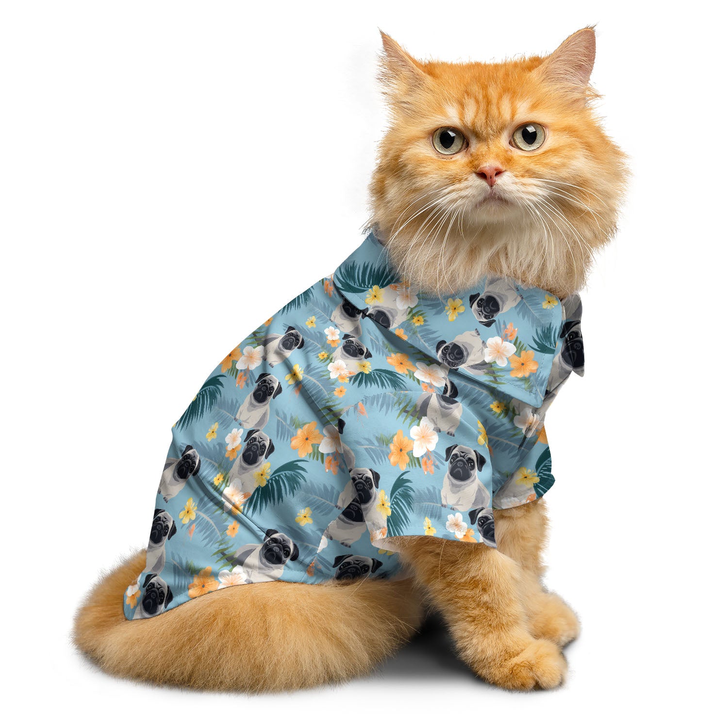 The Worried Pug Pet Aloha Shirt – Pug Life