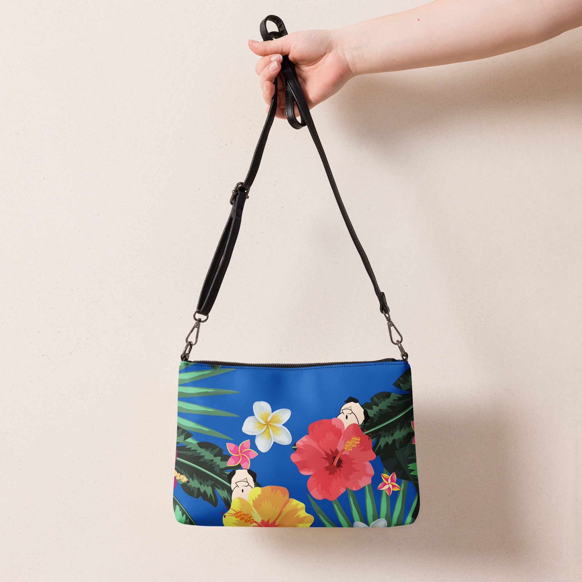 Tropical Pug Butt Aloha Pug Crossbody bag – Pug Life