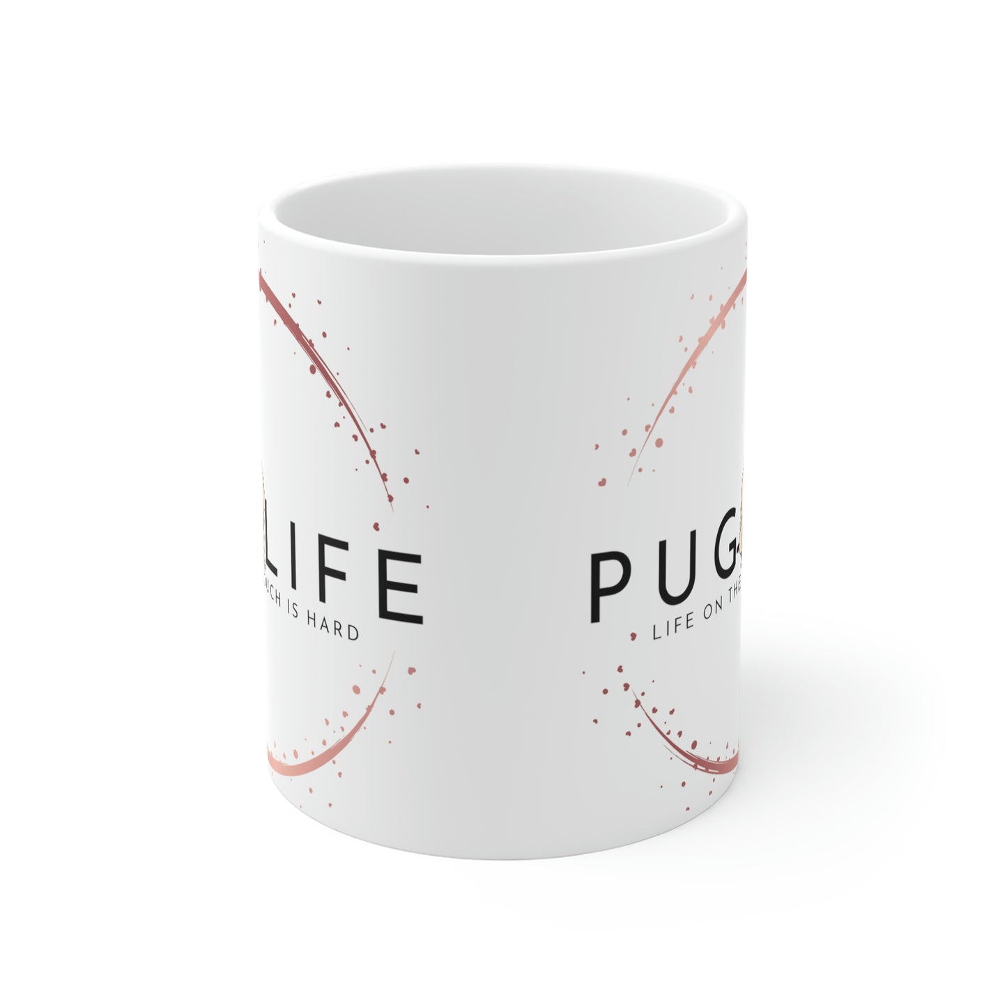 Pug Life Logo Dishwasher and Microwave Safe Mug