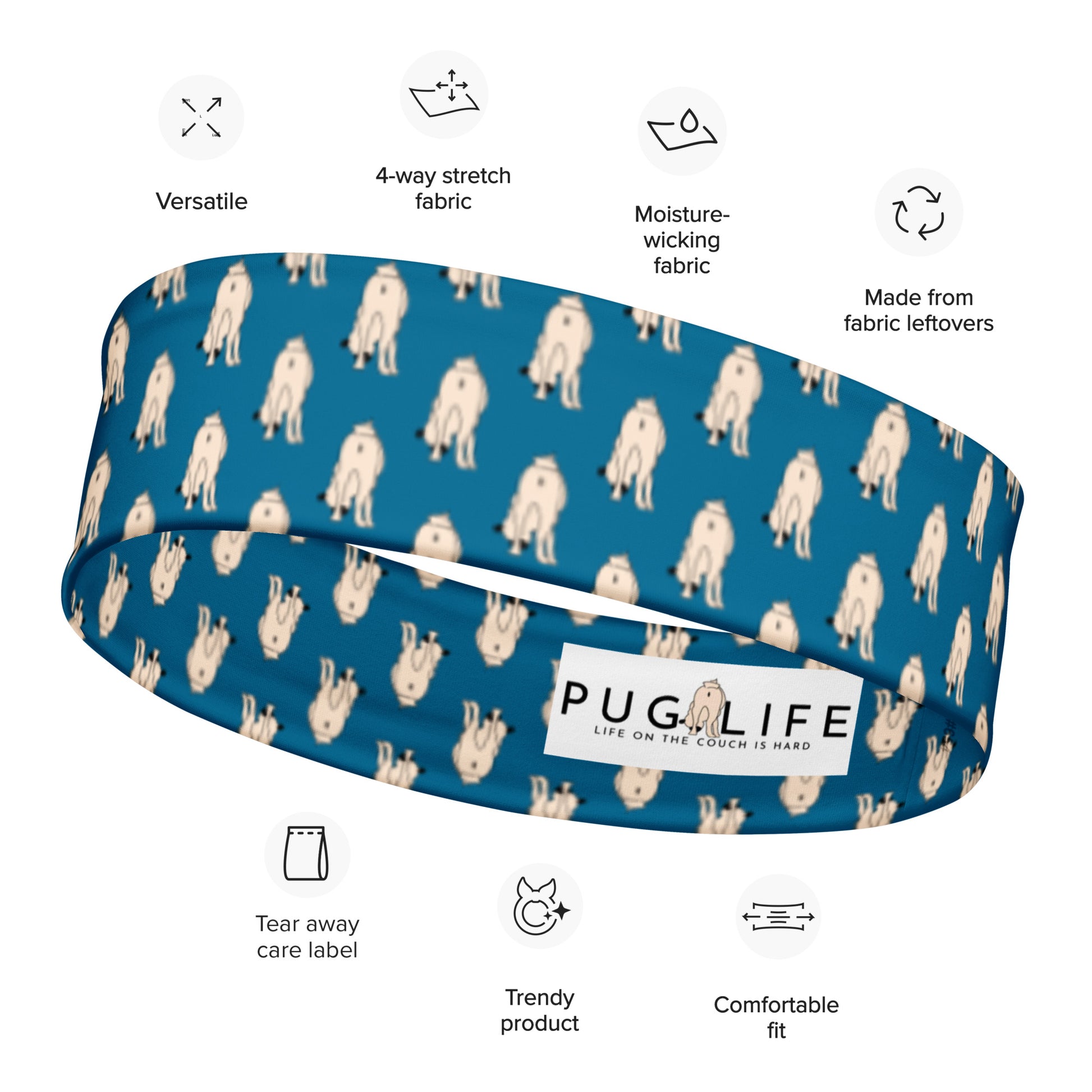 Pug Butt Headband – Pug Life